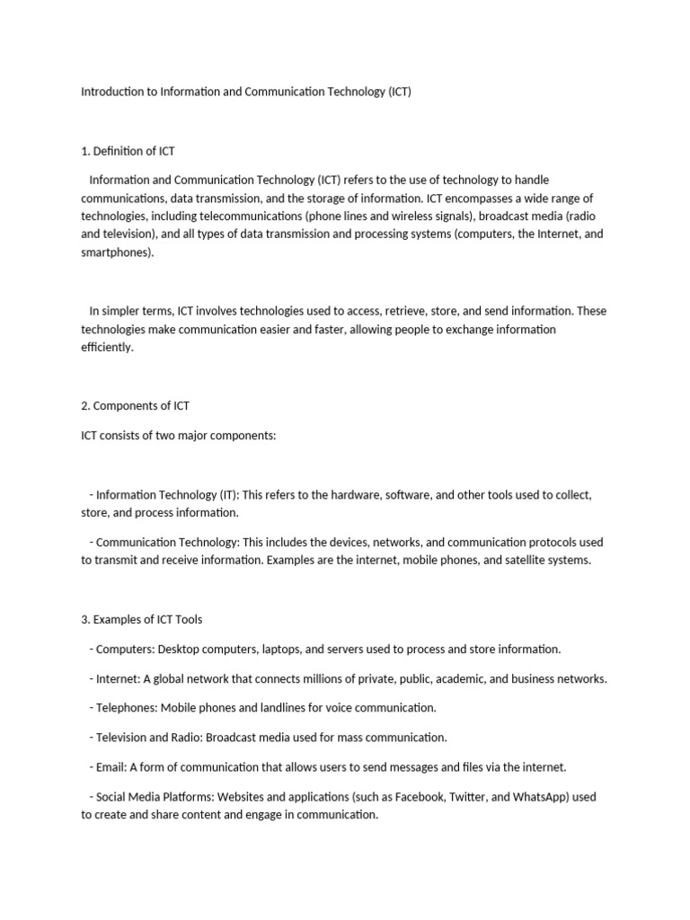 Understanding Information and Communication Technology | PDF ...