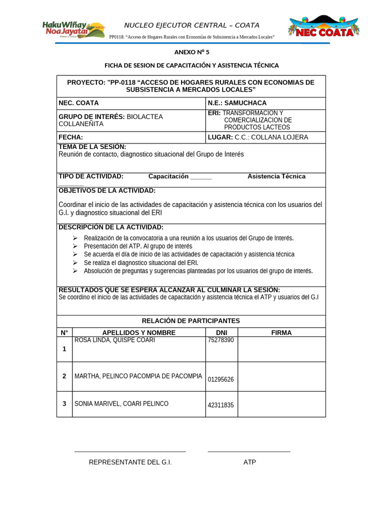 Anexo N 5 Biolactea Collaneñita | PDF | Tecnología