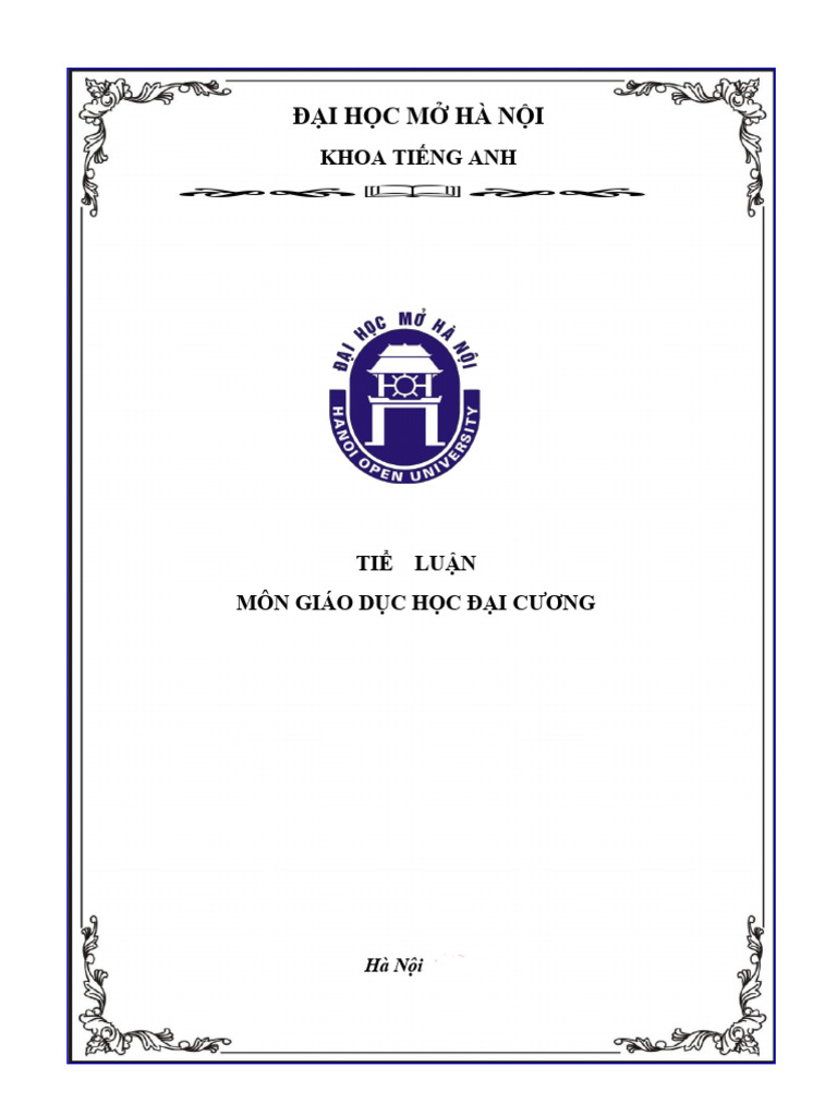 Mẫu Tiểu luận GDHDC (2024) | PDF
