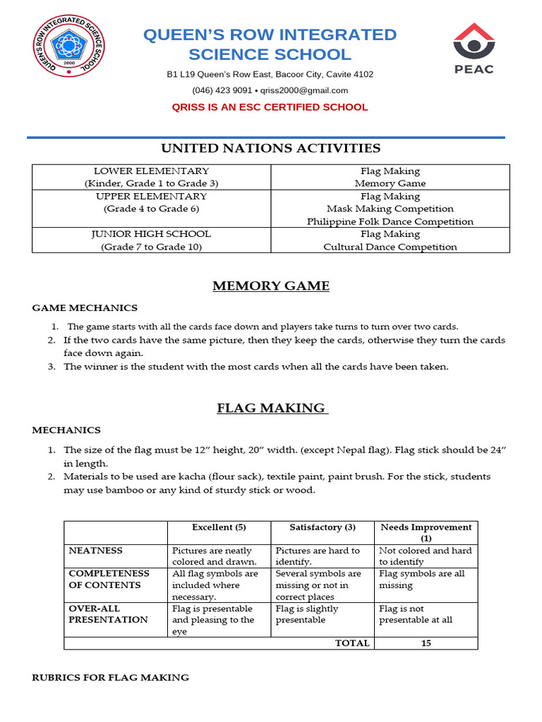 Un Rubrics | PDF | Dances