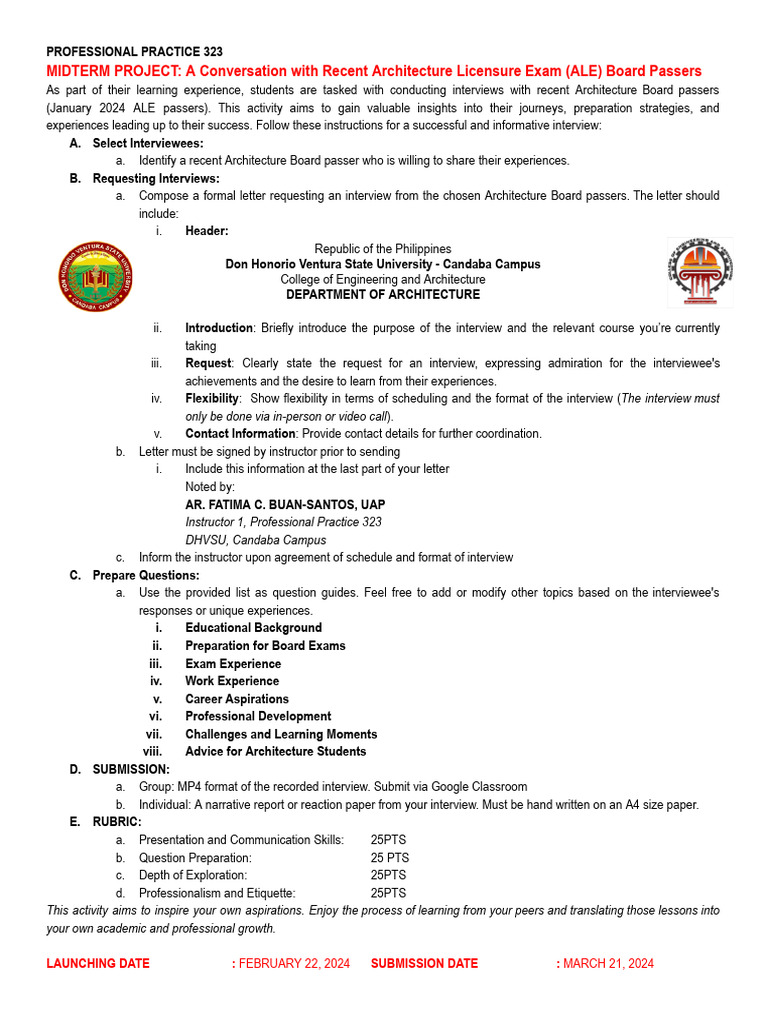 Ppract 323 - Midterm Project | PDF | Interview | Human Communication