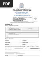 Teacher Application Form Template | PDF