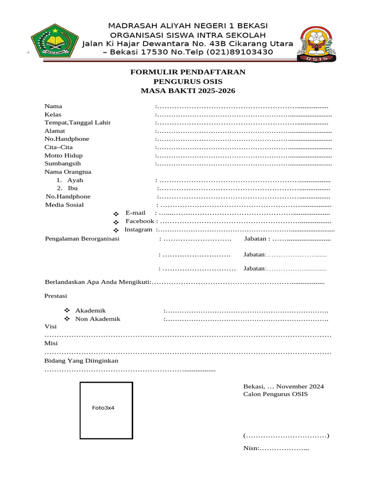 FORMULIR OPEN RECRUITMENT 24' Dengan Anda | PDF | Karier & Perkembangan