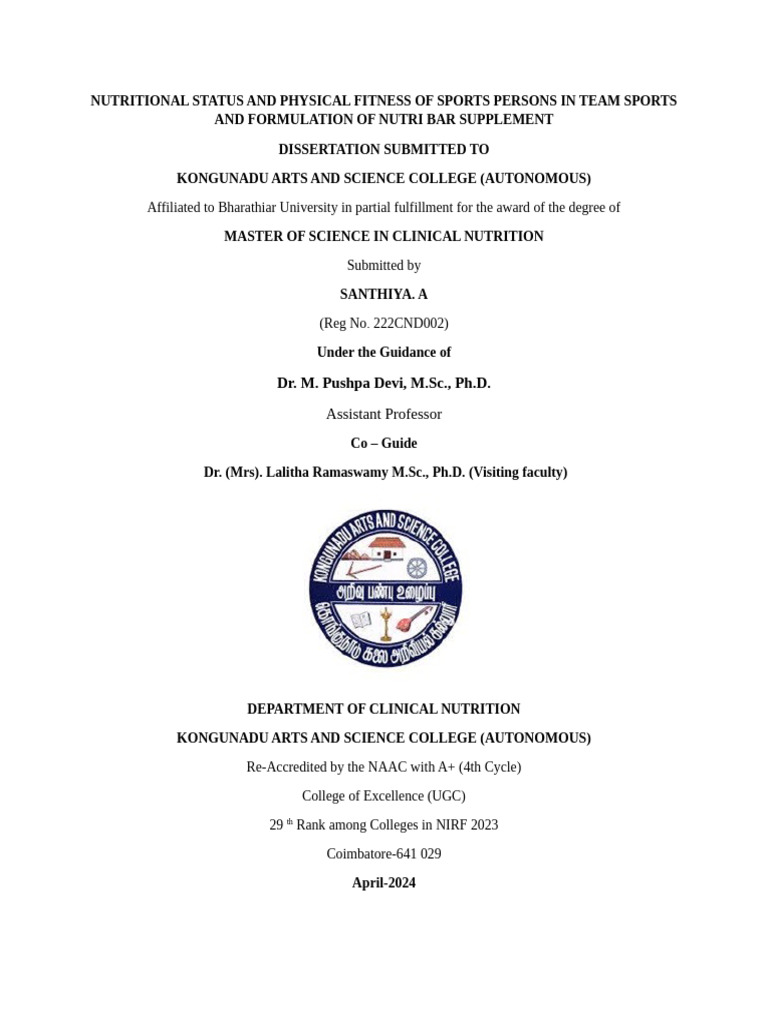 Final Project Front Page | PDF | Doctor Of Philosophy | Thesis