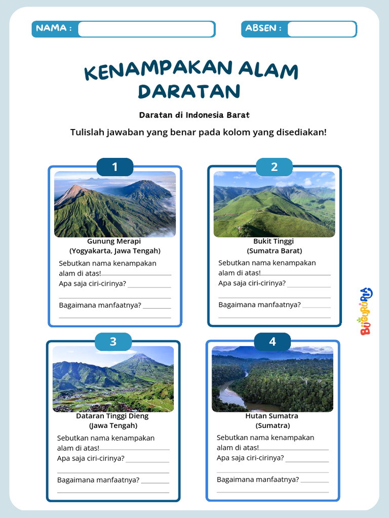 Kenampakan Alam Daratan & Perairan Indonesia Barat | PDF | Sains ...