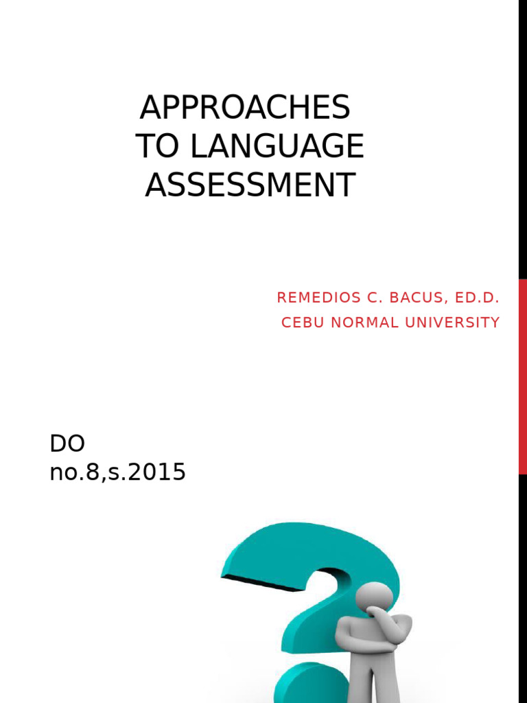 Language Assessment Approaches Explained | PDF | Educational Assessment ...