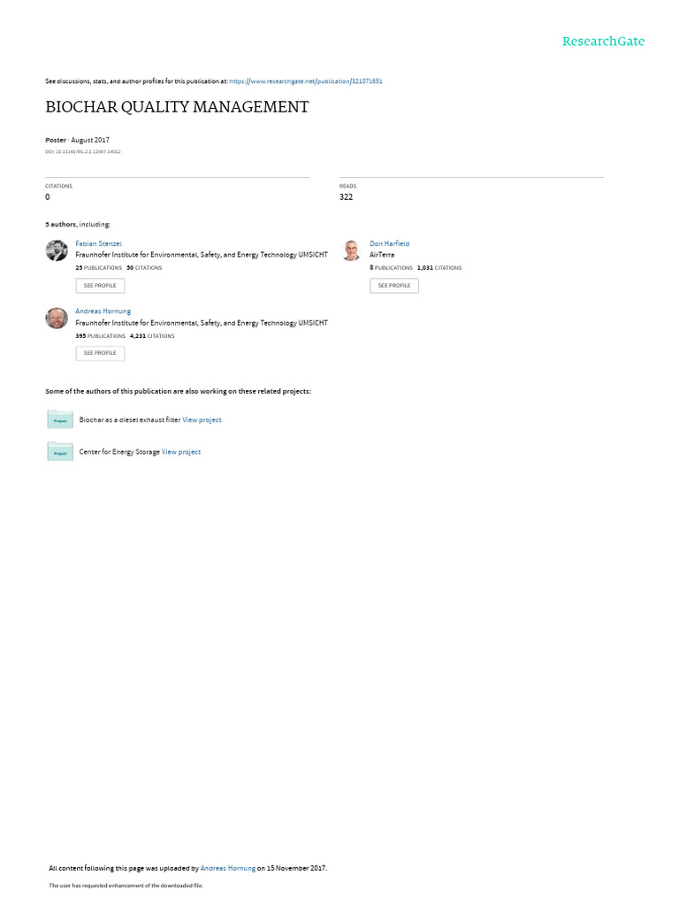 Poster Biochar Alba Stenzel | PDF | Materials | Environmental Technology