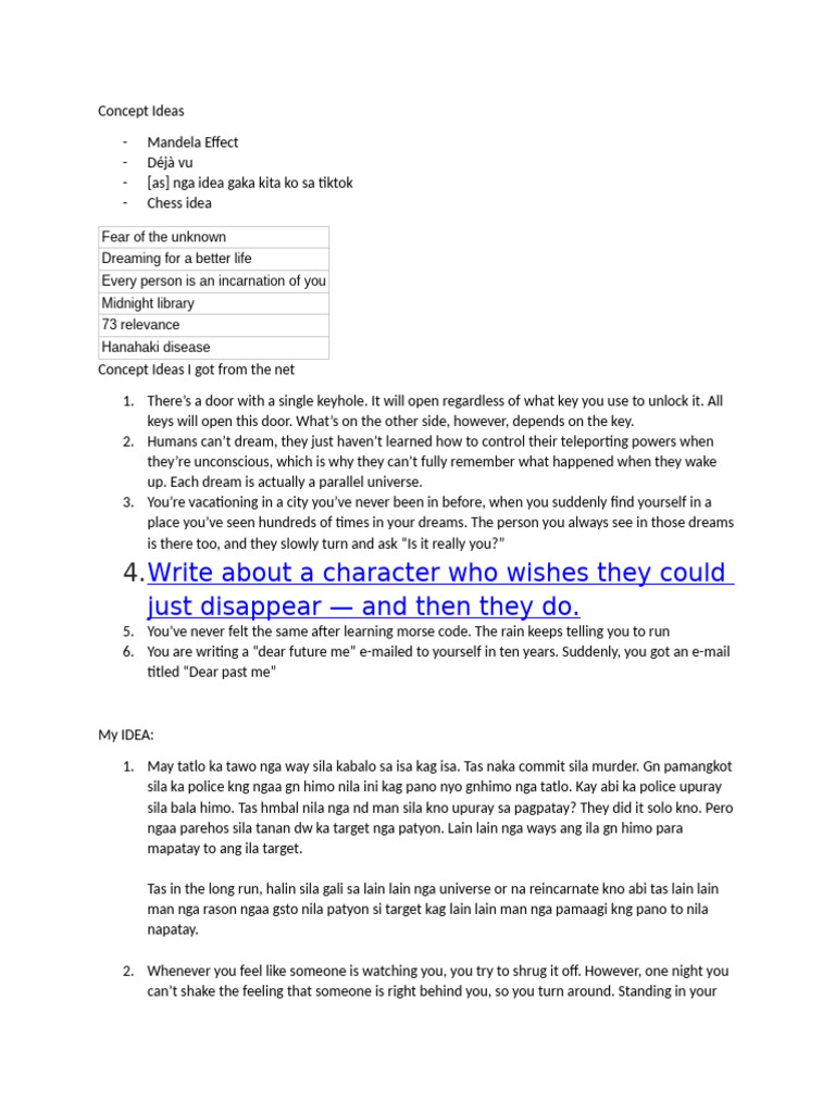 Concept Ideas Pdf