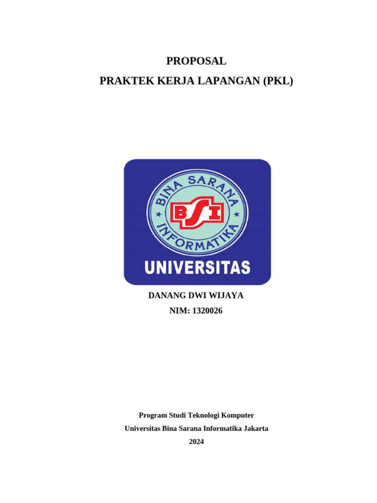 Proposal PKL UBSI | PDF