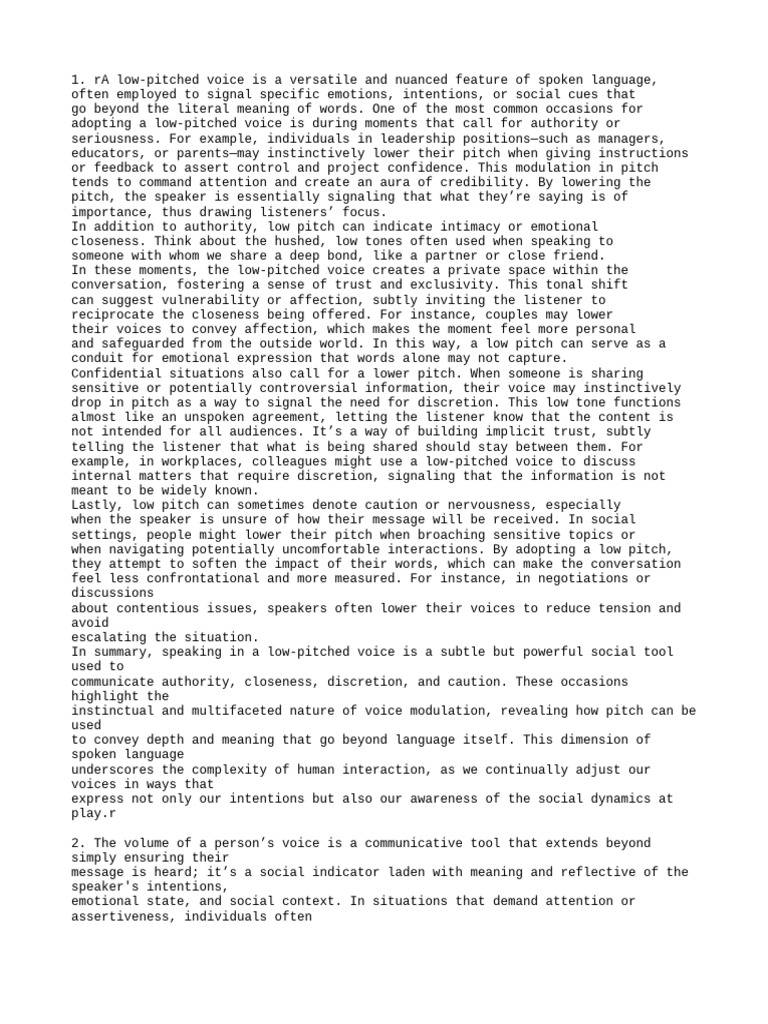 English SW | PDF | Human Voice | Conversation