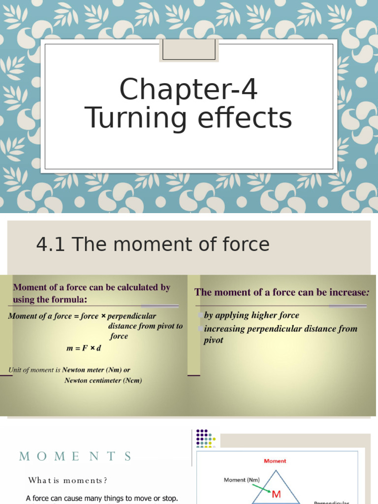 On CH 4 Turning Effects | PDF | Teaching Methods & Materials | Science ...