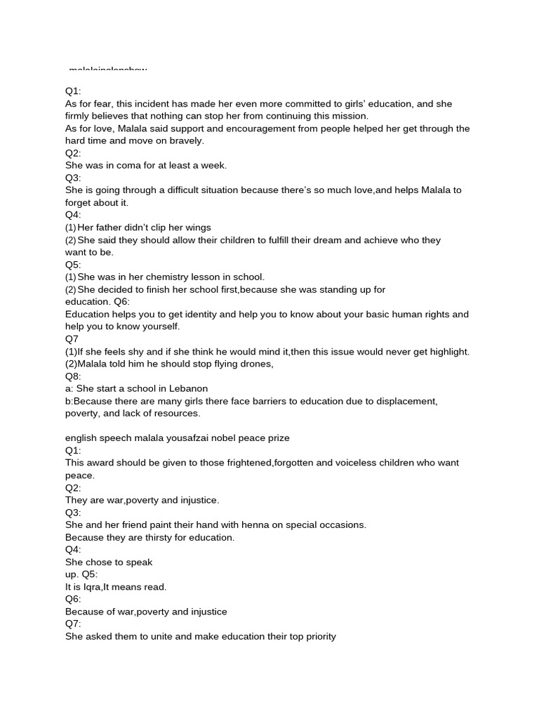 Malala | PDF | Self-Improvement | Wellness