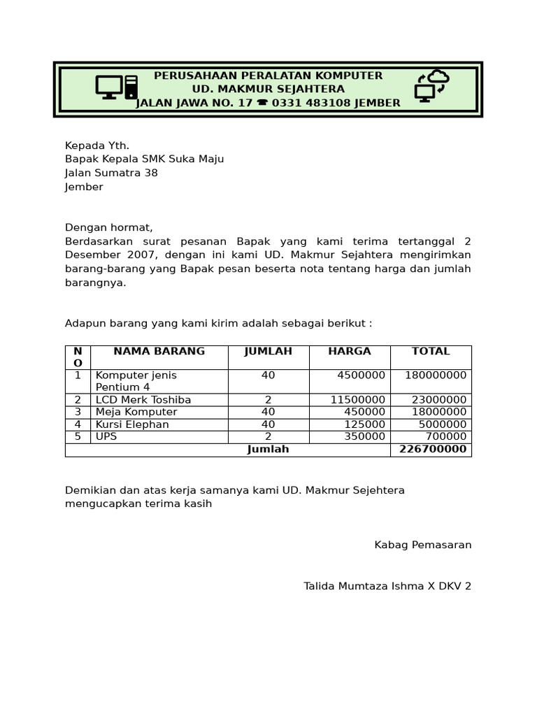 Tata X DKV 2-Penilaian Informatika Ganjil Akhir | PDF