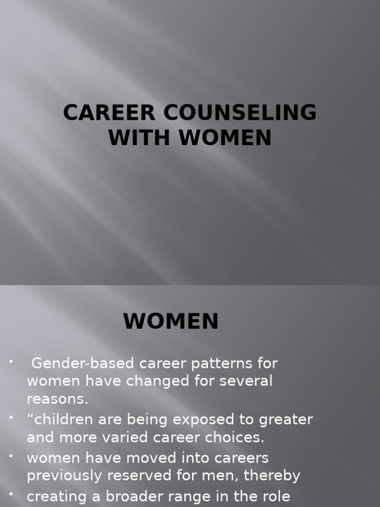 Women's Career Counseling Insights | PDF | Self Efficacy | Stereotypes