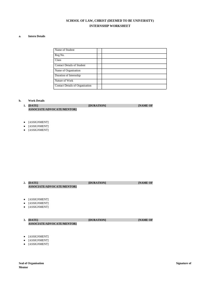 Worksheet Template | PDF