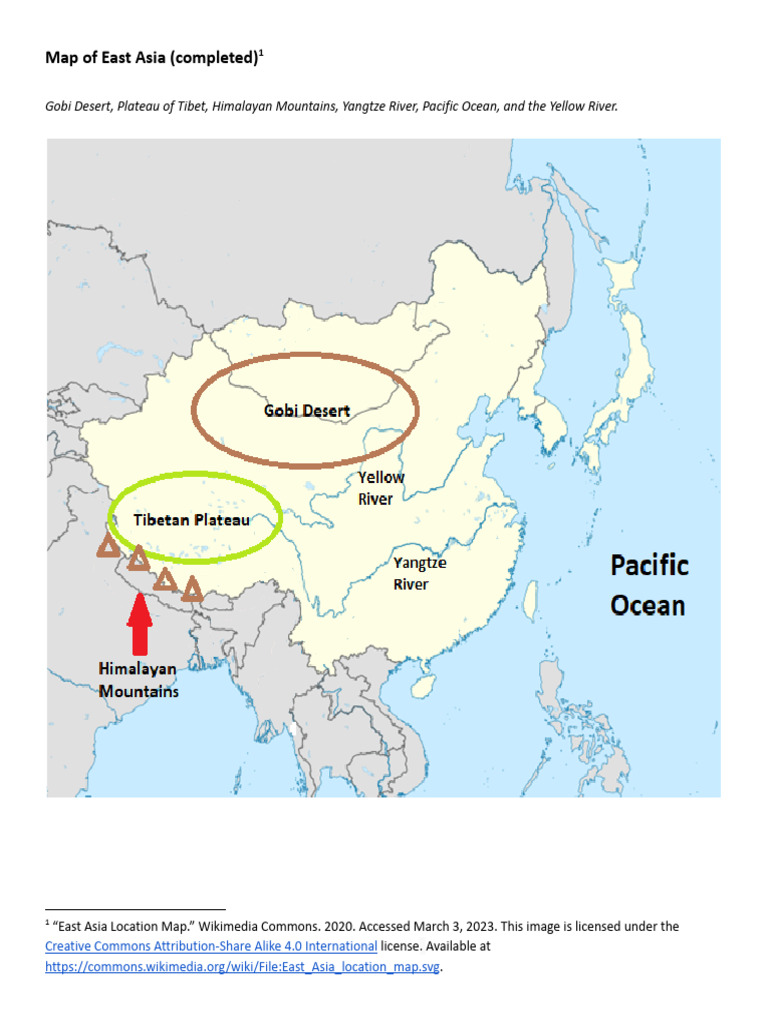 East Asia Geography Map Overview | PDF | Travel