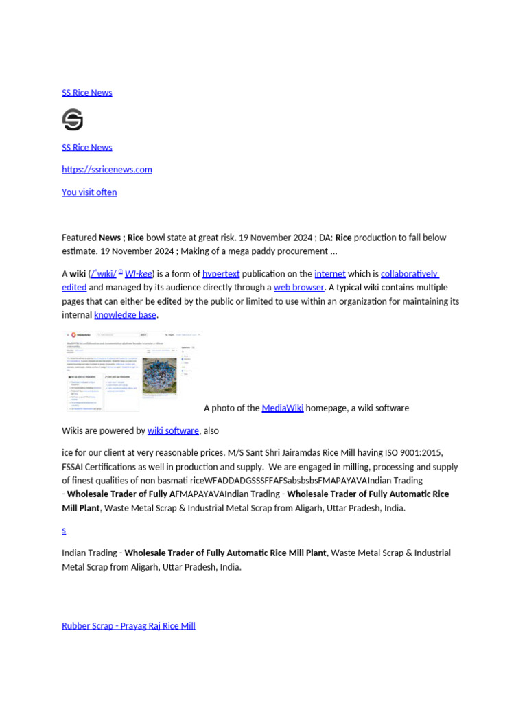 SS Rice News | PDF | Rice | Agriculture