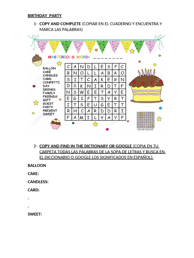 Birthday Party | PDF