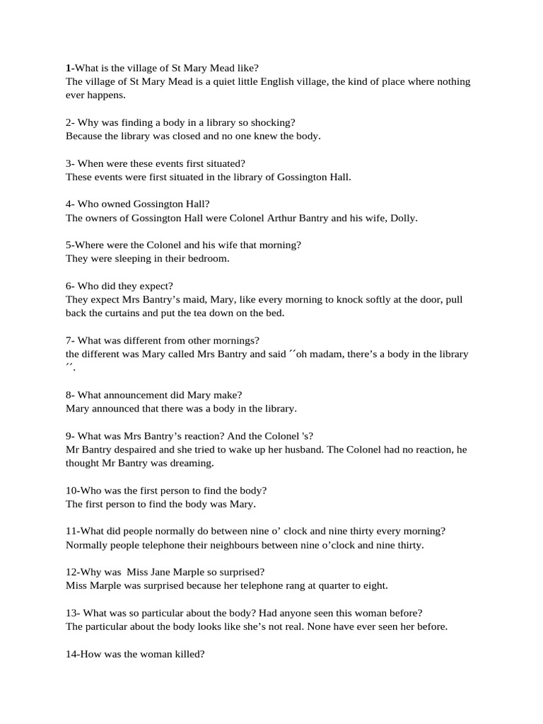 Questions and Answers | PDF