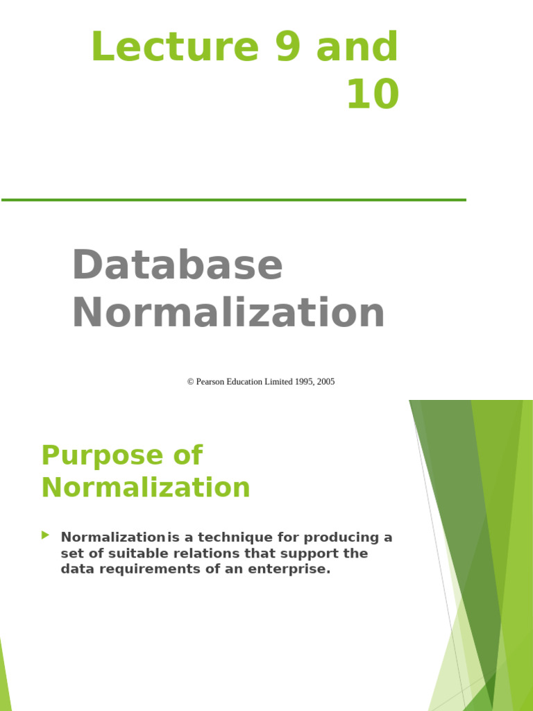 Lecture 10,11 DBNormalization | PDF | Databases | Data Model