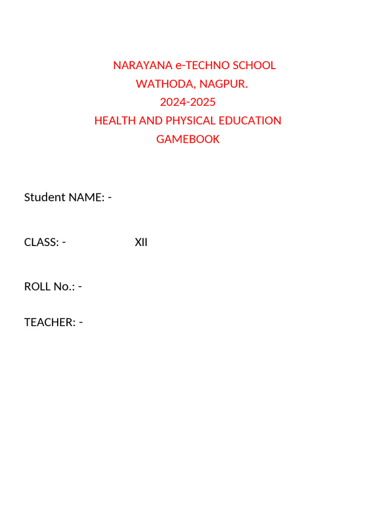 Vishnu Waghe XII TH Gamebook | PDF | Asana | Abdomen