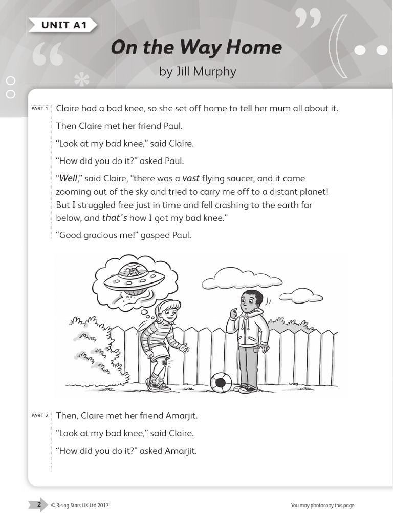 On The Way Home - Jill Murphy - Reading Comprehension Pack | PDF ...