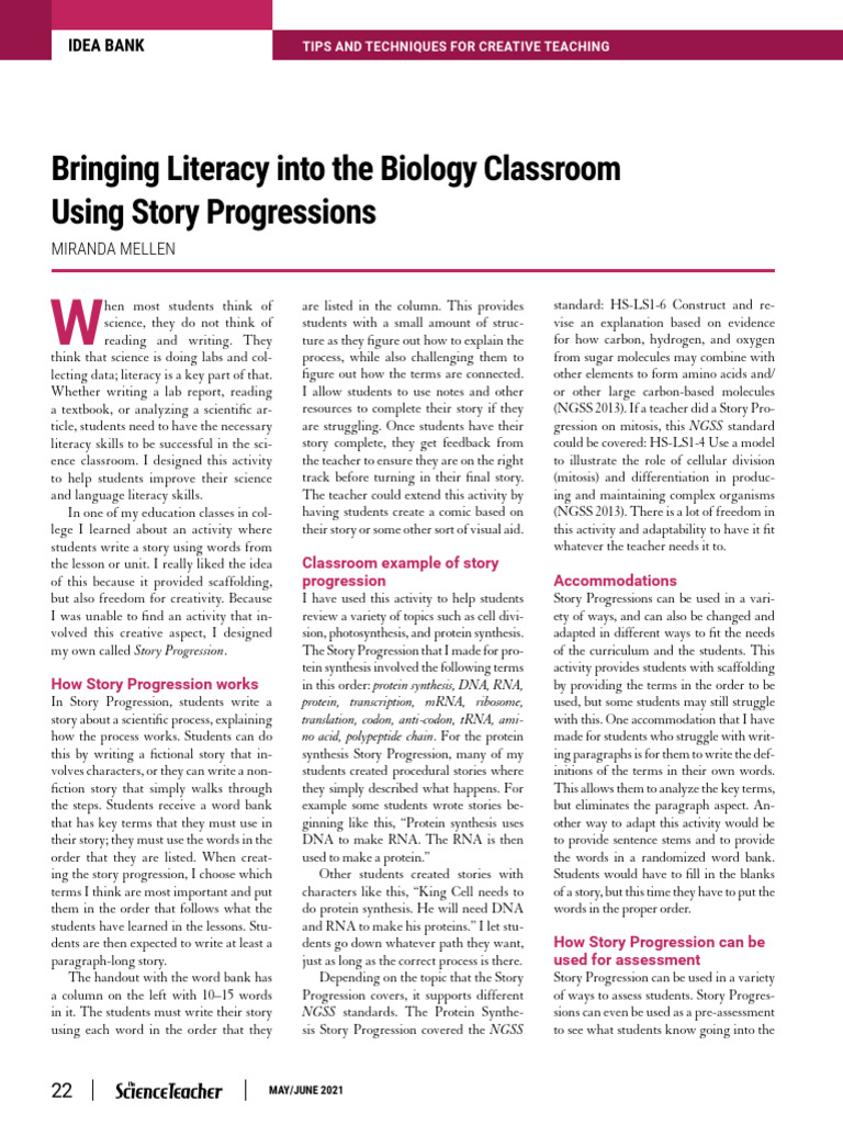 Enhancing Science Literacy Through Storytelling | PDF | Translation ...