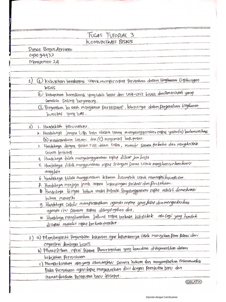 TTM3 Komunikasi Bisnis | PDF