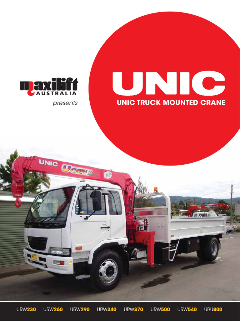 UNIC Truck Mounted Crane Overview | PDF | Crane (Machine) | Valve