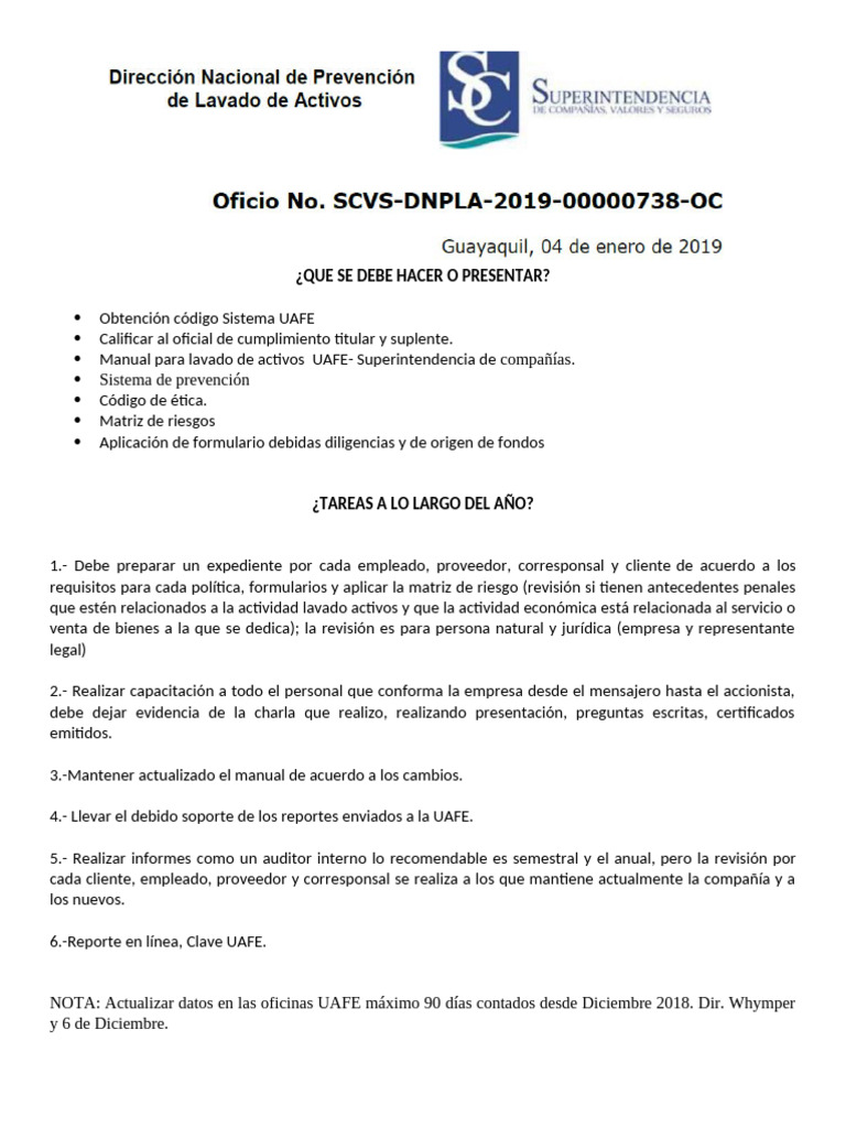 5.-Que, Como, Quienes Oblig Uafe | PDF | Sistema financiero | Cooperativa