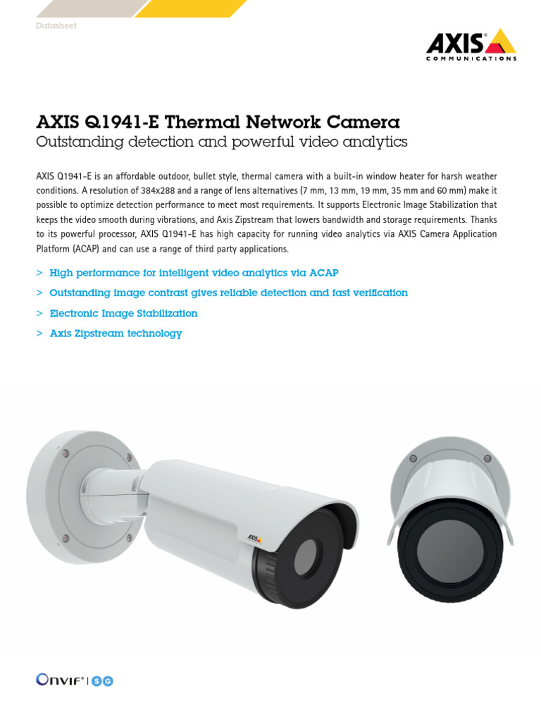 AXIS Q1941-E Thermal Network Camera: Outstanding Detection and Powerful Video Analytics | PDF ...