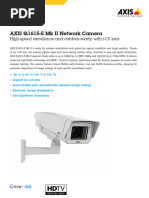 Datasheet Axis q6225 Le PTZ Camera en US 443384 | PDF | Camera | Image Stabilization