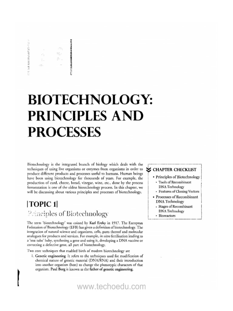 Basics of Biotechnology | PDF