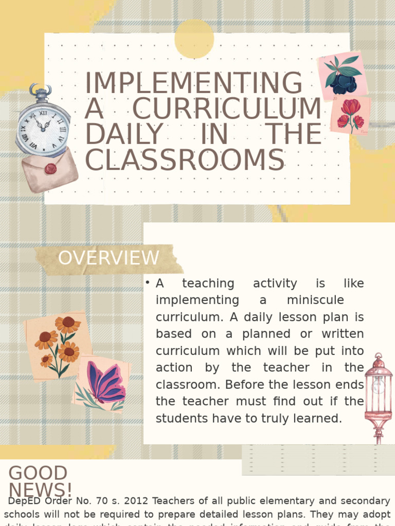 Presenting Curriculum Daily in The Classroom | PDF | Business