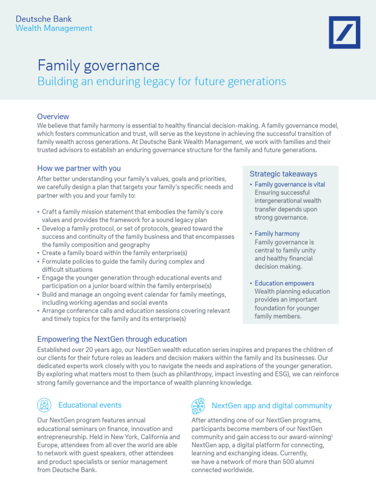 DBWM Family-Governance Americas Final | PDF | Governance | Securities ...