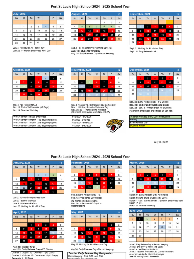 Red and Black Calendar 24-25 | PDF | Federal Government Of The United ...