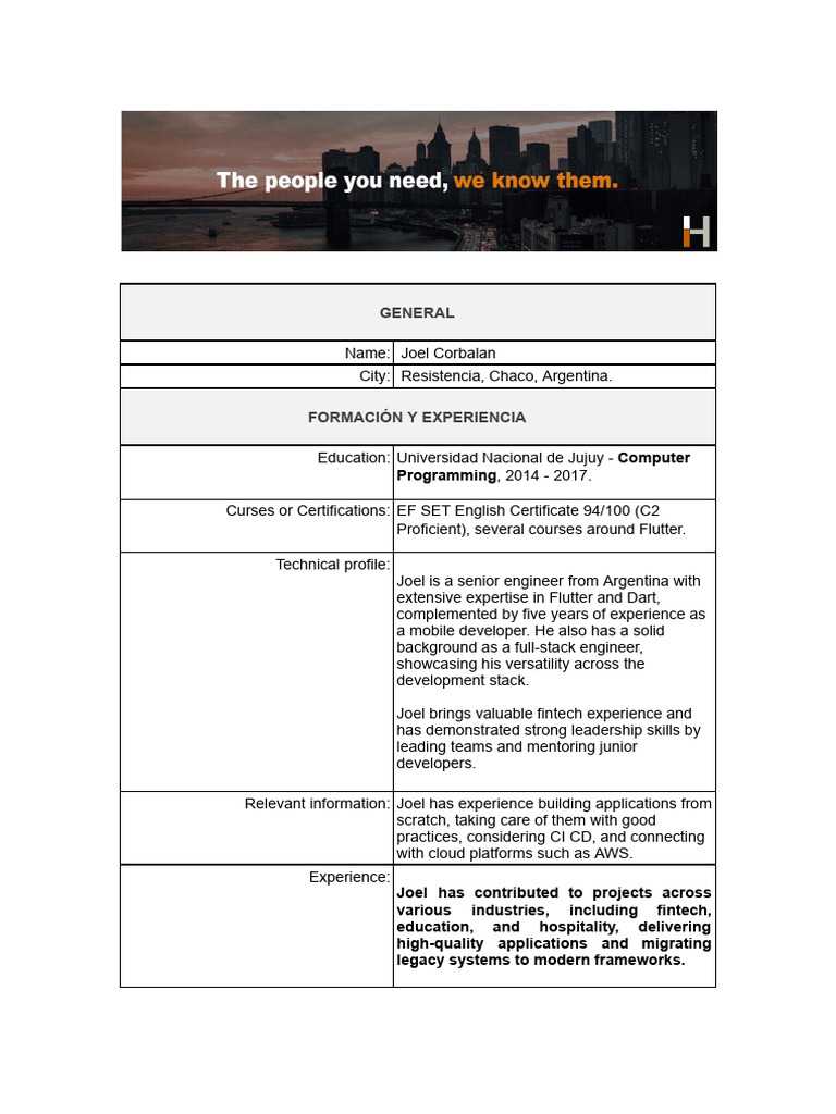 Senior Flutter Developer Resume | PDF