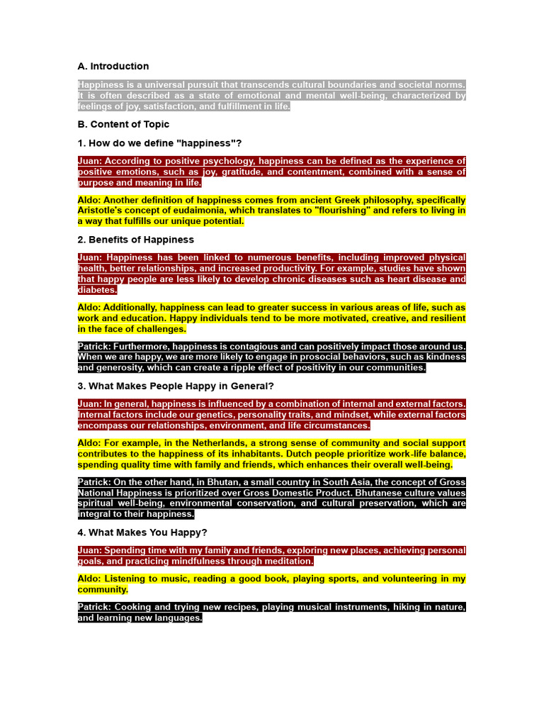 English WrittenWork Team5 (JAP) | PDF | Happiness | Well Being