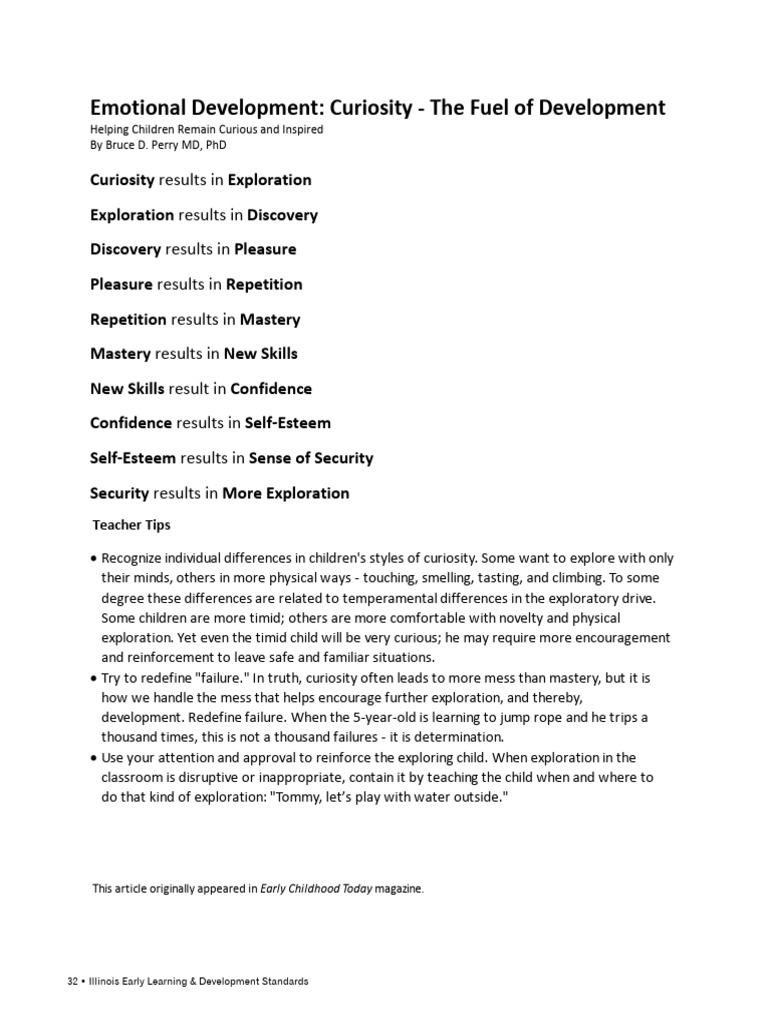 Article Emotional Development Pdf Curiosity Behavioural Sciences