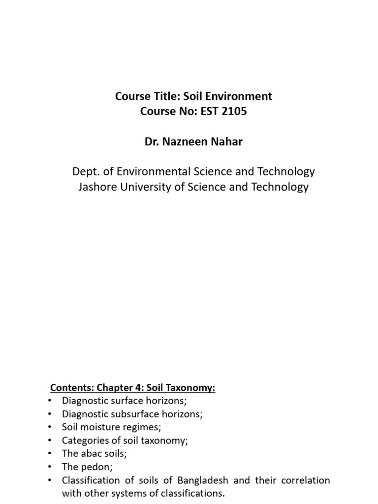 Lec 6 - EST-2105 - NN - Ch-4 - 06.03.2024 | PDF | Soil | Natural Environment