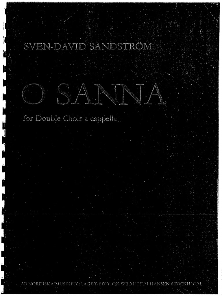 WYC10 - Ragnar Rasmussen - O Sanna | PDF
