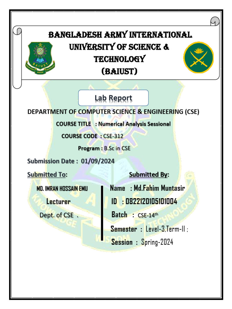 CSE-312 Numaric | PDF