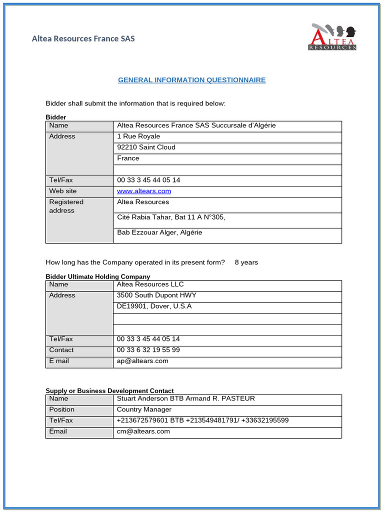 A. General Information | PDF | Business