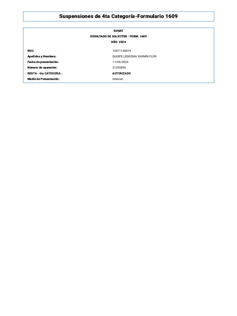 RH y Suspensíon, Yaxmin Flor Quispe Ledezma, Septimo Entregable ...
