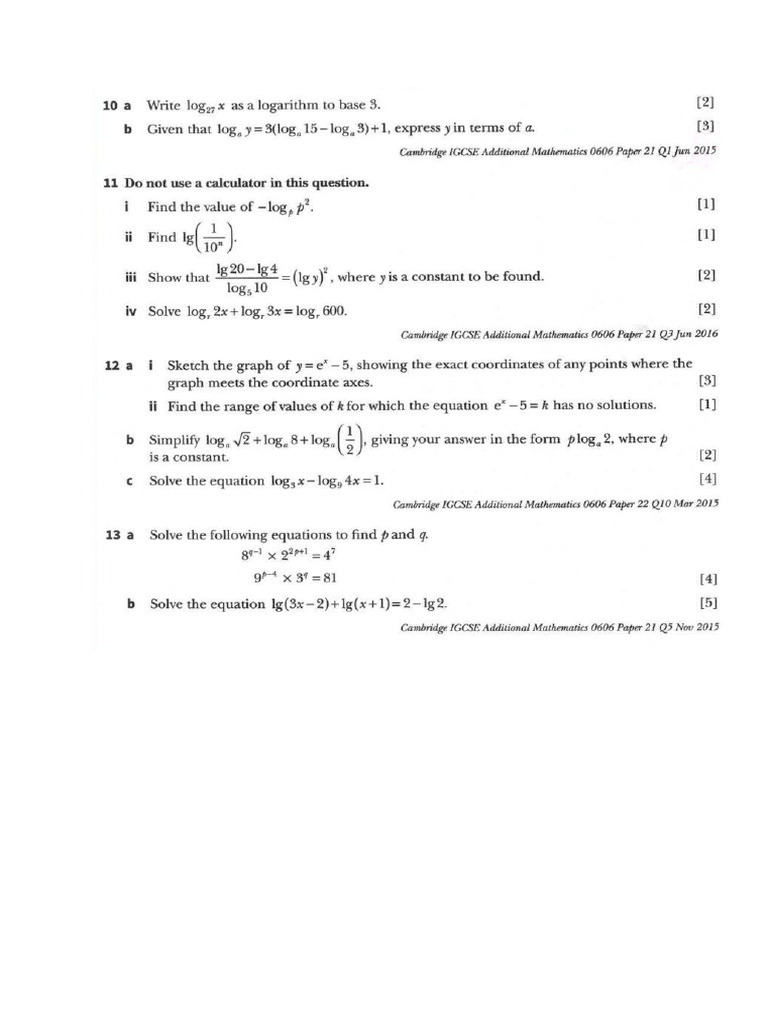 Logarithms 1 | PDF