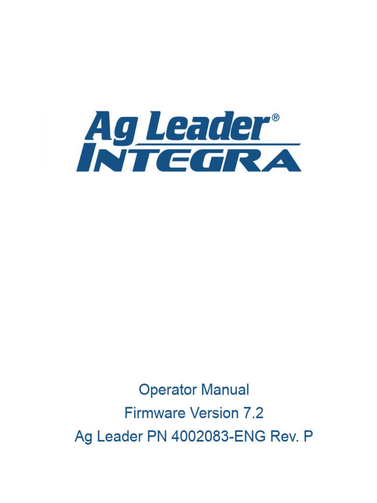 Ag Leader Operator Manual v7.2 | PDF | Computer Science | Computing
