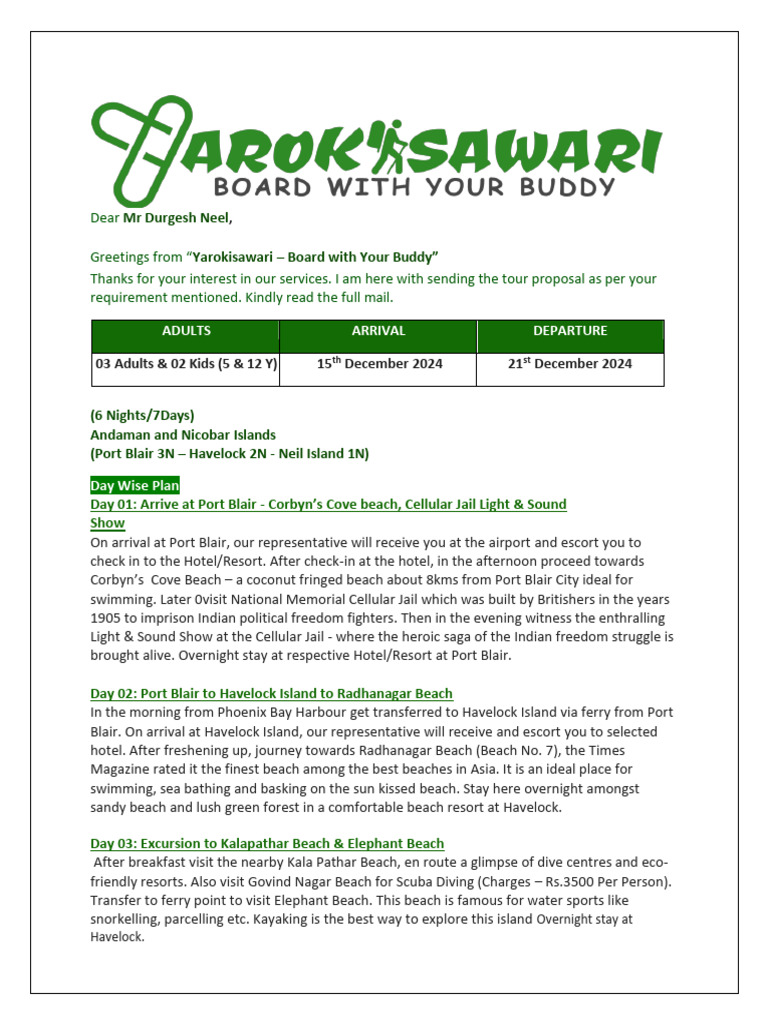 Andaman 6N7N MR Durgesh Neel | PDF | Payments | Cheque