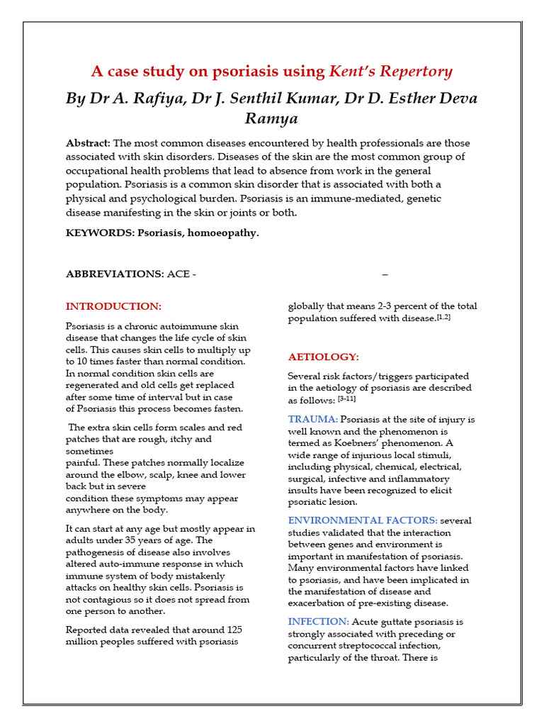 Psoriasis Manifestations Near Belly Button | PDF | Psoriasis | Comorbidity