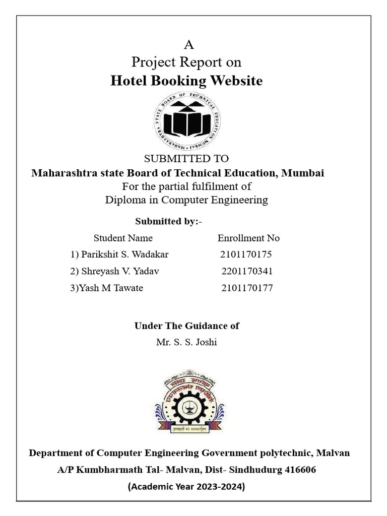 Hotel Booking System Report | PDF | Php | World Wide Web