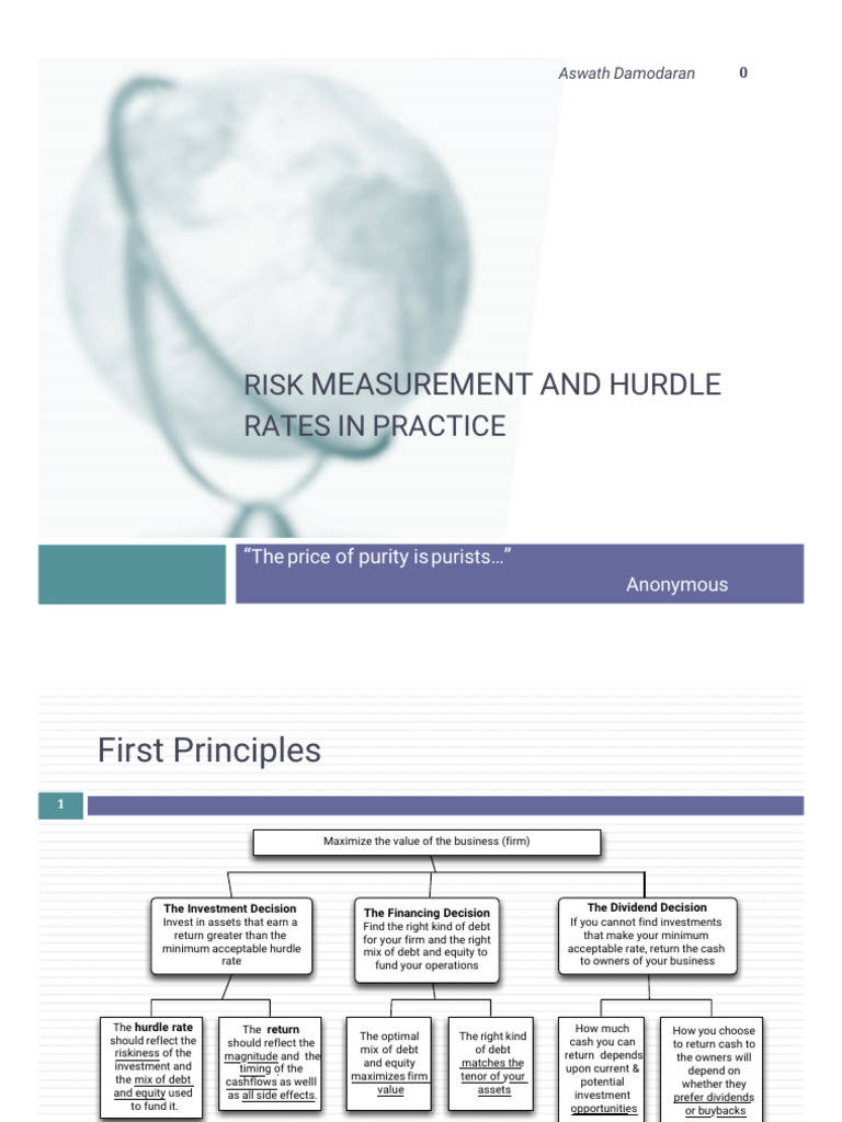 Risk Measurement and Hurdle Rates Guide | PDF | Risk Premium | Bonds ...